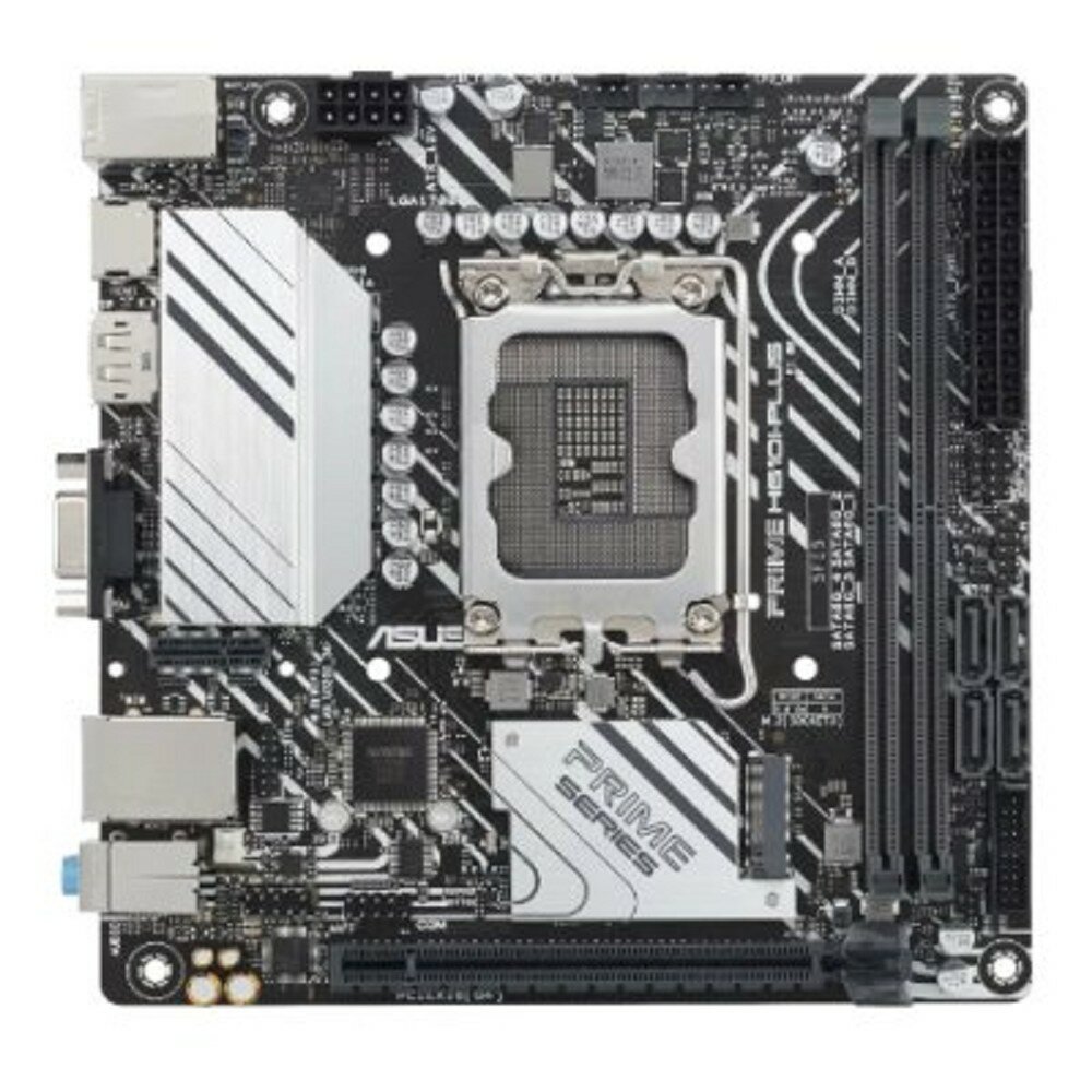 Материнская плата ASUS PRIME H610I-PLUS-CSM, LGA1700, mini-ITX, 2xDDR5, VGA, HDMI, DP, M.2, LAN 1Gb