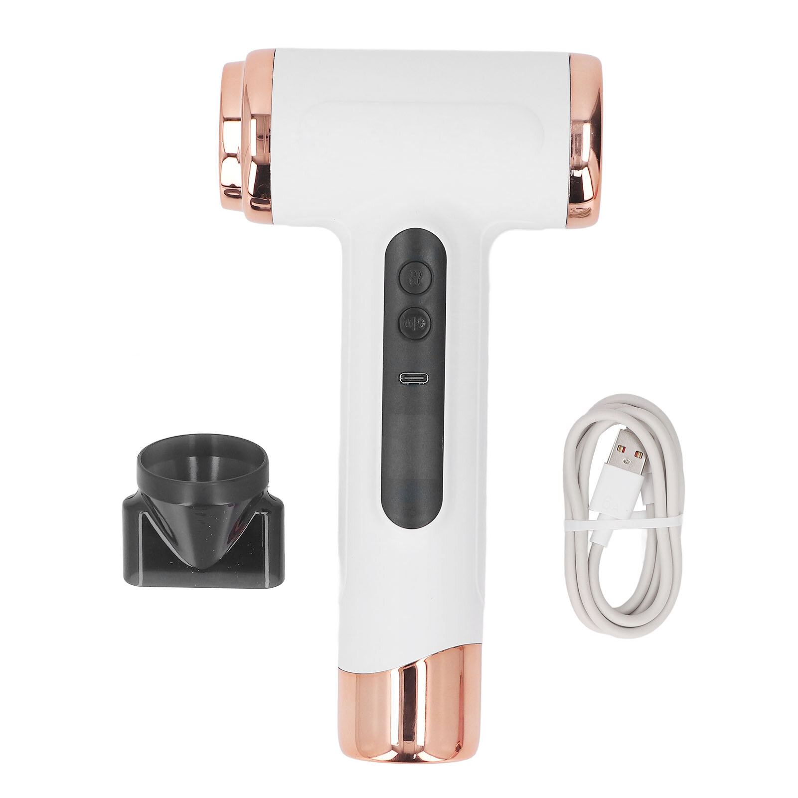 Фен для волос мокрый и сухой 200W мощный портативный многофункциональный фен для путешествий белый