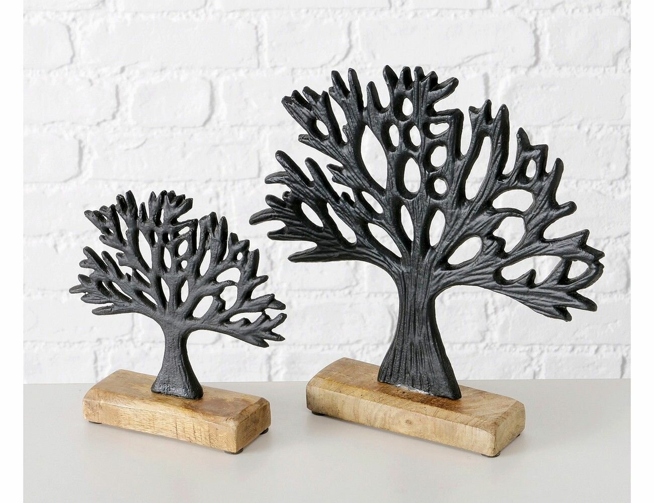 Набор декоративных фигур древо жизни, манговое дерево, металл, 17-26 см, 2 шт, Boltze 2027863