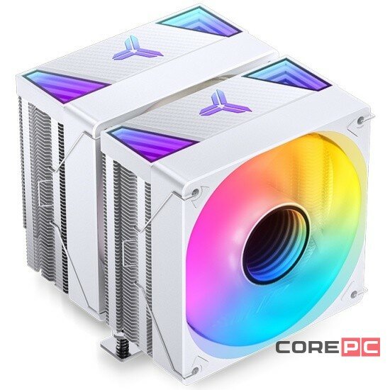 Кулер для процессора JONSBO CR-3000 ARGB White, AM4, 4-pin PWM, гидродинамический