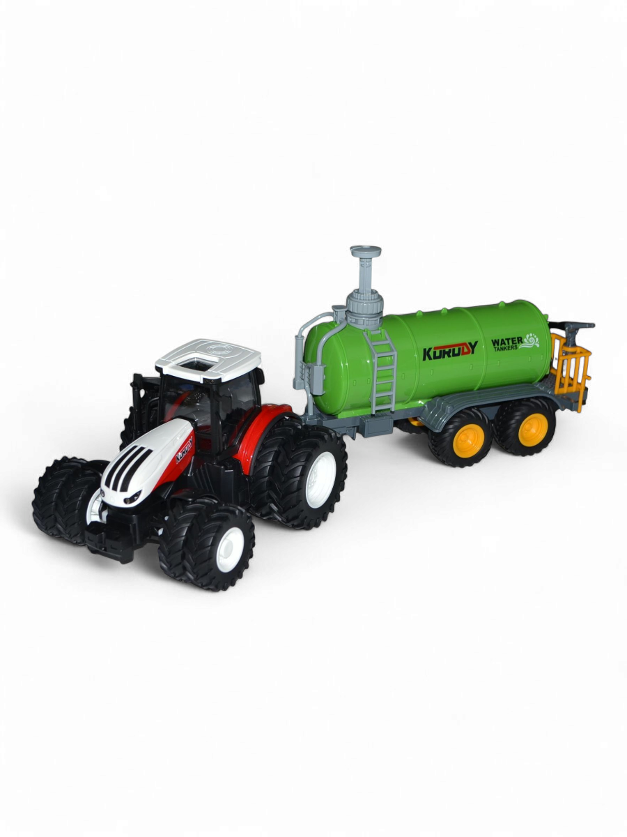 Радиоуправляемый трактор Korody, разбрызгиватель, цистерна, 2.4 G, масштаб 1:24, красный