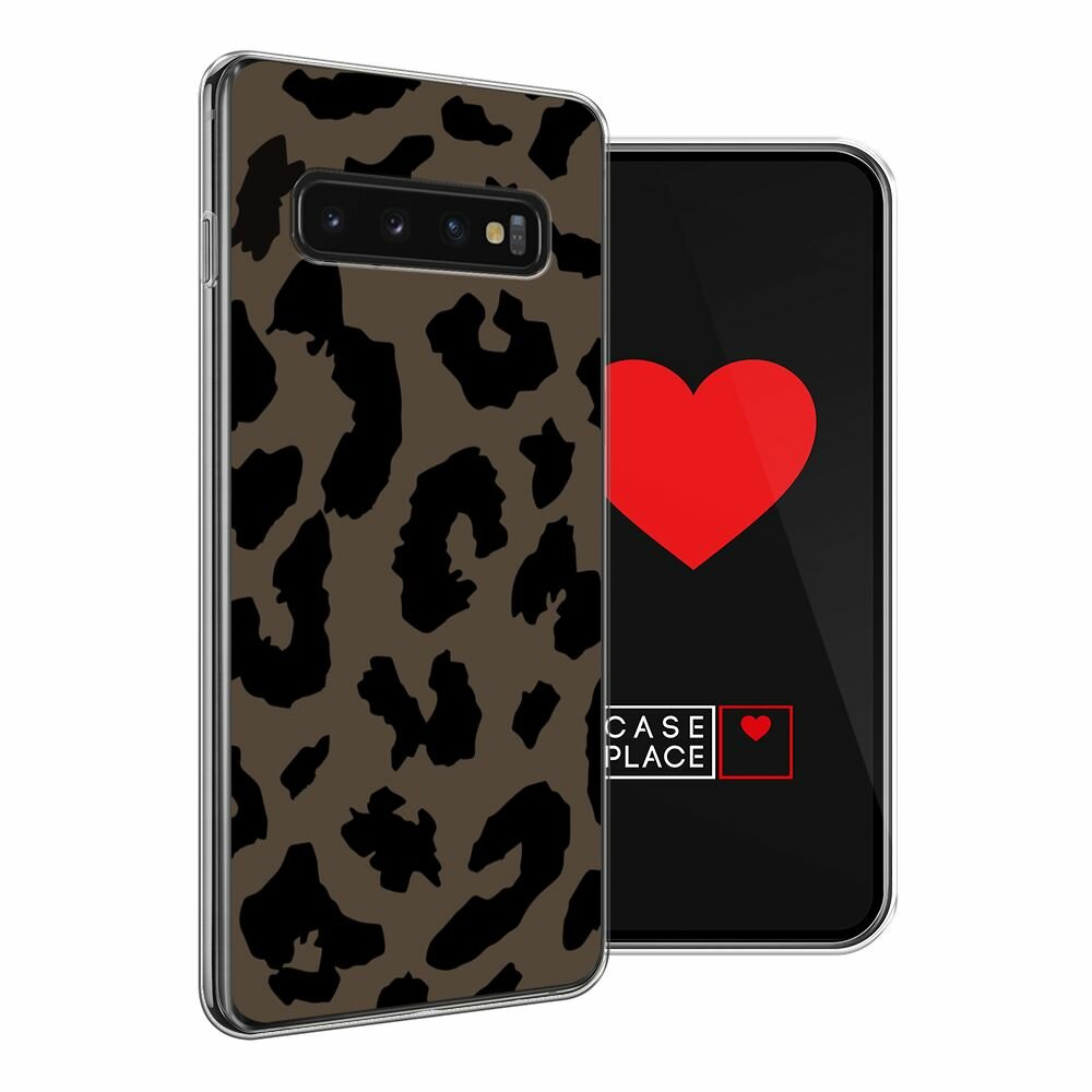 Чехол на Samsung Galaxy S10 / Самсунг Галакси S10 с принтом "Леопардовые пятна паттерн 1" — фото 1