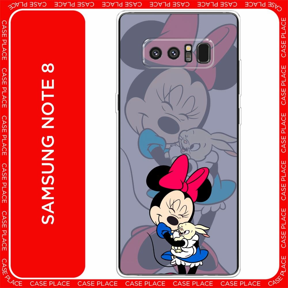 Чехол на Samsung Galaxy Note 8 / Самсунг Галакси Нот 8 с принтом "Минни с кроликом"