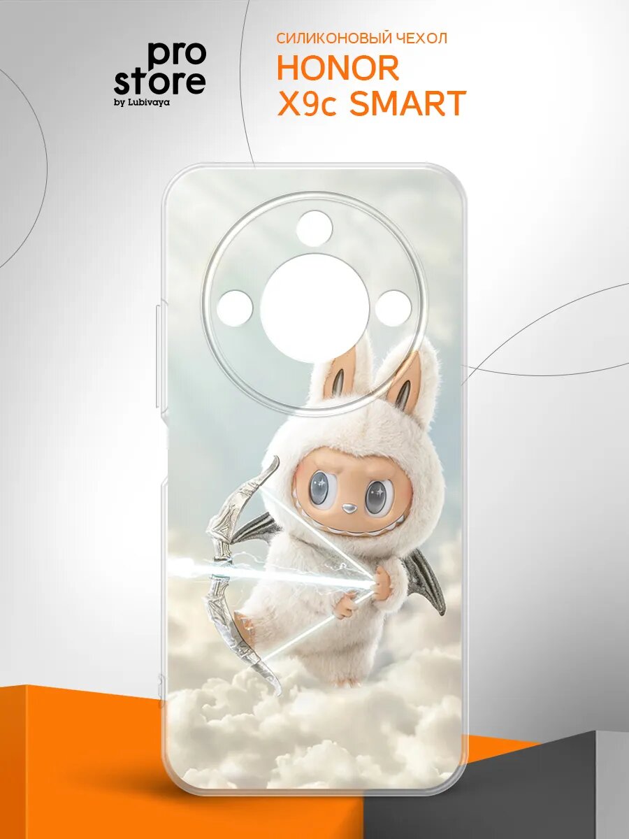Чехол на Honor X9c Smart/ Хонор Х9с Смарт накладка, защита камеры и углов, прозрачный с рисунком