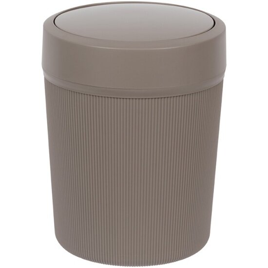 Контейнер для мусора Idea вельвет 4л М 2485 французcкий серый