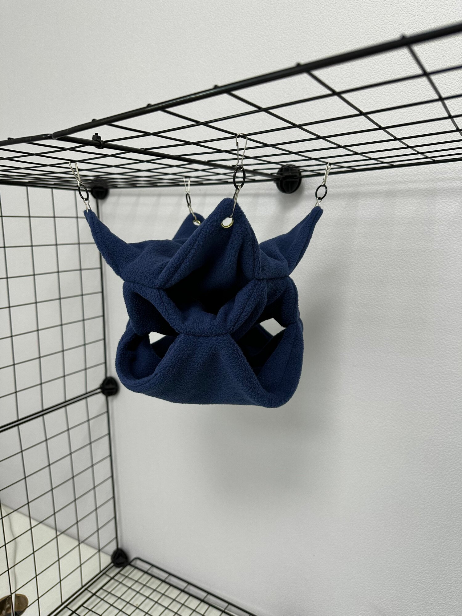 Гамак для грызунов и крыс, трехэтажный темно-синий, размер 22х22см