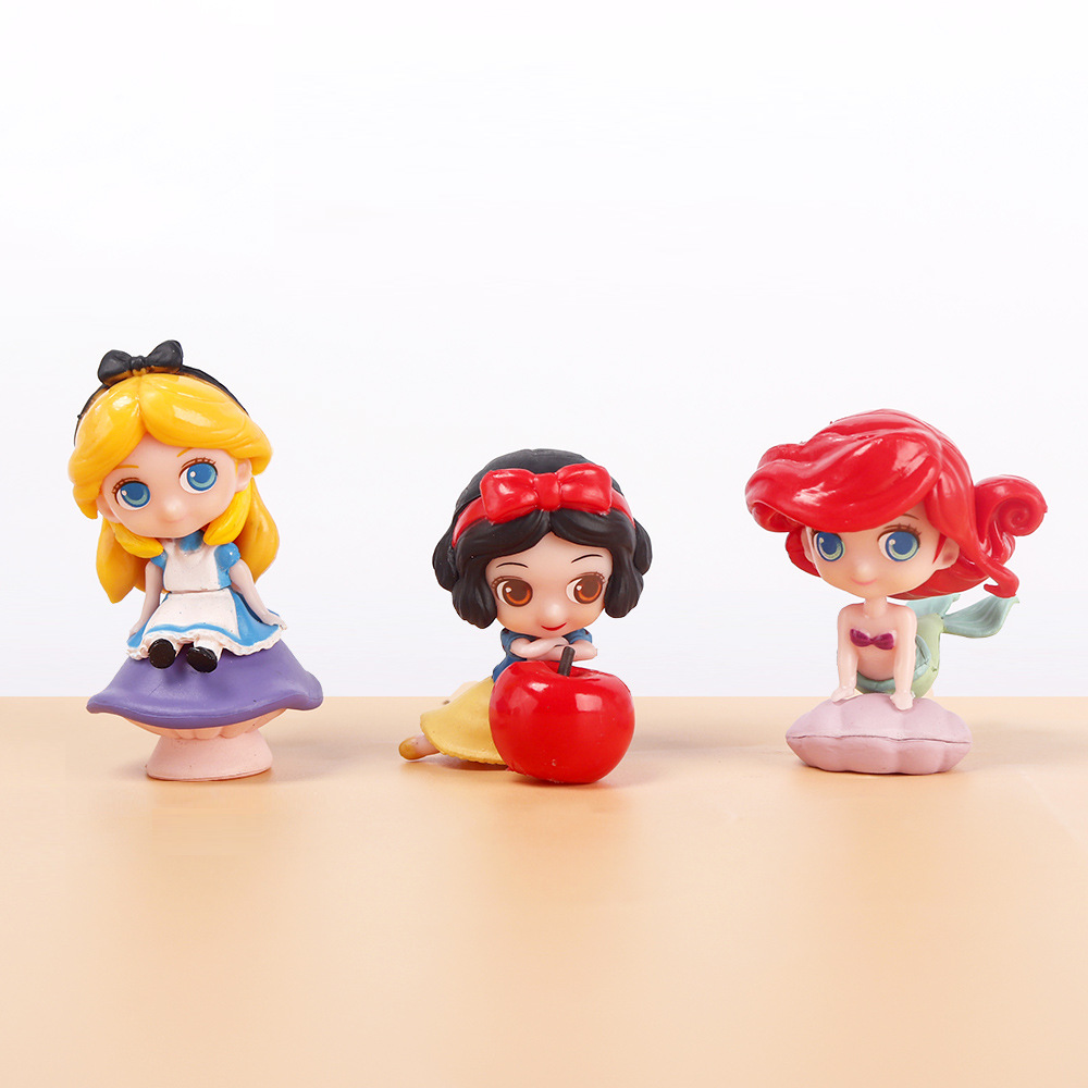 Набор фигурок Дисней Русалочка Ариэль, Алиса, Белоснежка / Disney 3шт (4-7см)