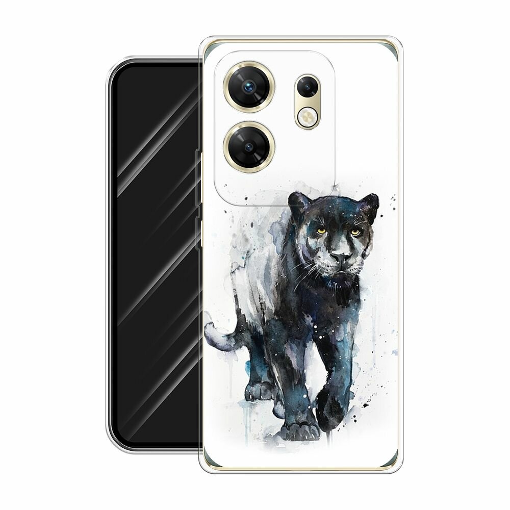 Чехол на Infinix Zero 30 4G / Инфиникс Зеро 30 4G с принтом "Пантера арт 3" — фото 1