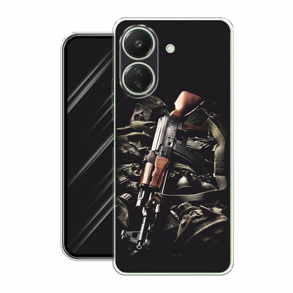 Чехол на Xiaomi Redmi 13C/Poco C65 / Сяоми Редми 13C/Поко С65 с принтом "Автомат" — фото 1