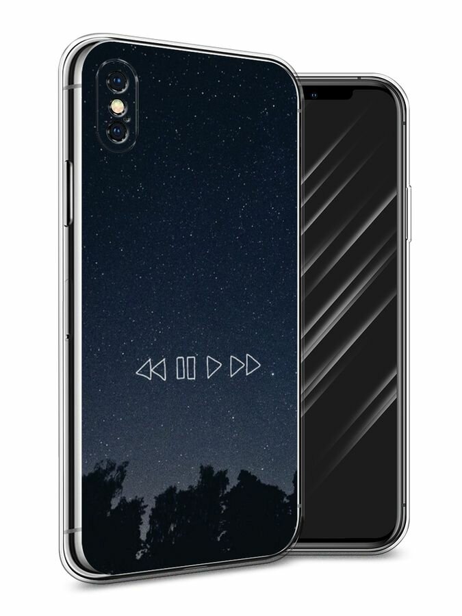 Чехол на Apple iPhone XS Max / Айфон XS Max с принтом "Космическая музыка"