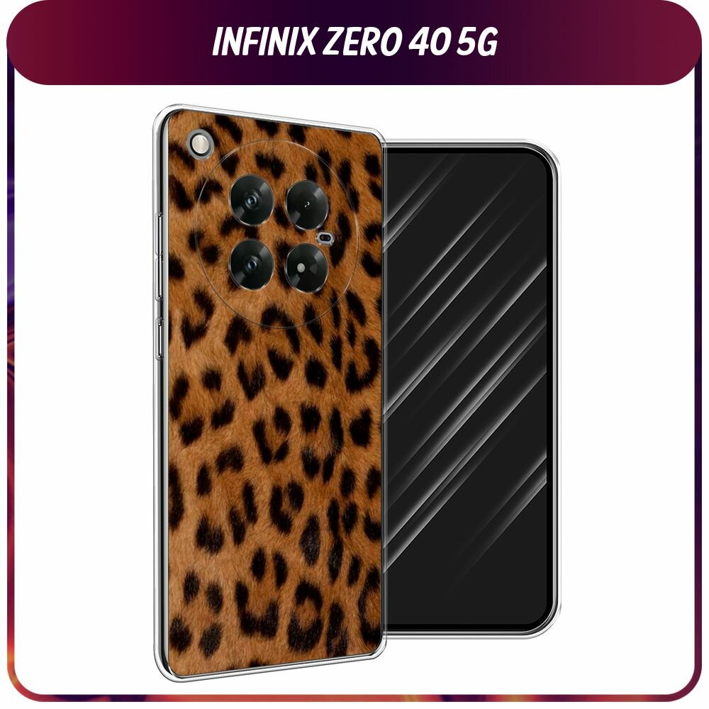 Чехол на Infinix Zero 40 5G / Инфиникс Зеро 40 5G с принтом "Мех леопарда"
