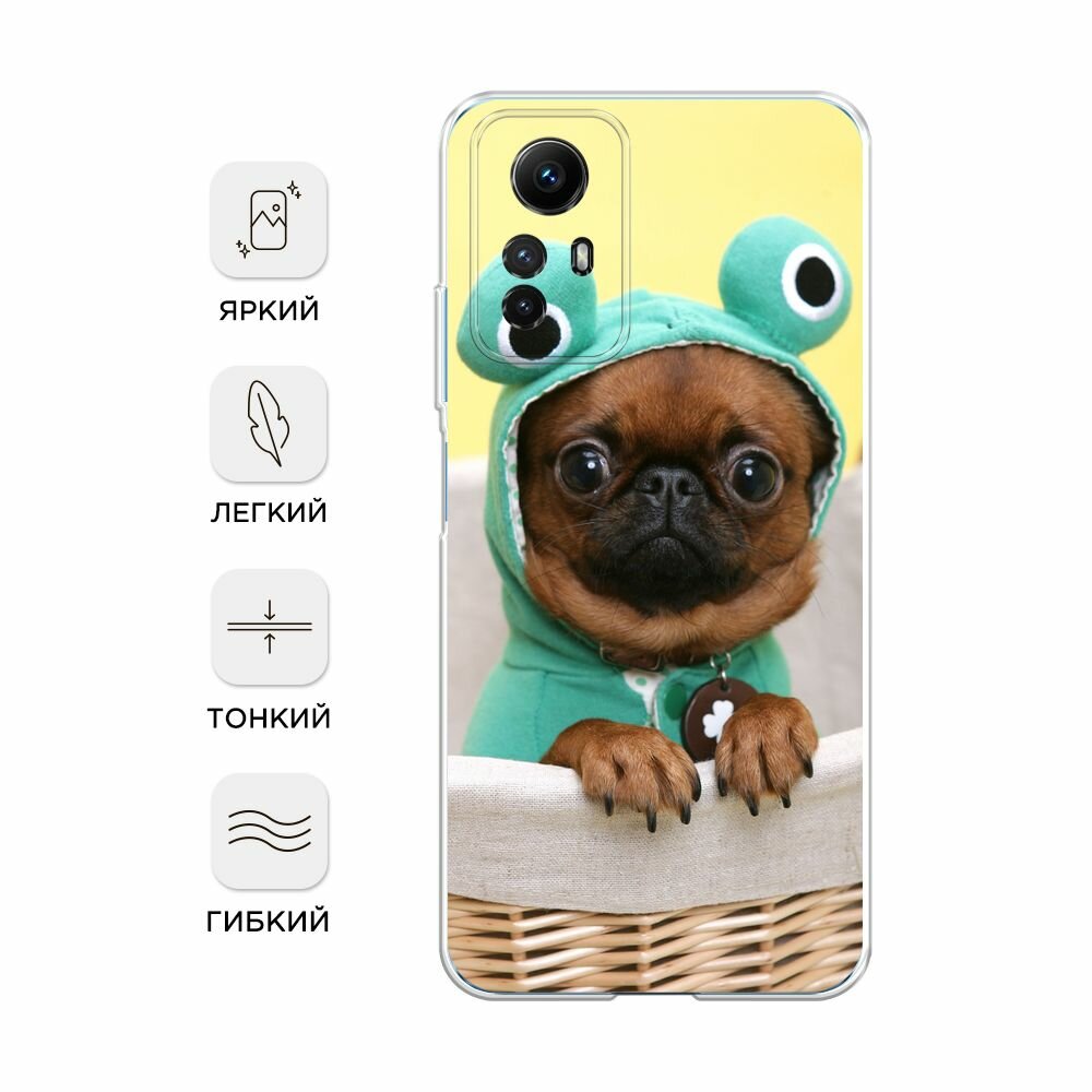 Чехол на Xiaomi Redmi Note 12S / Сяоми Редми Ноут 12S с принтом "Собачка в шапке лягушки" — фото 1