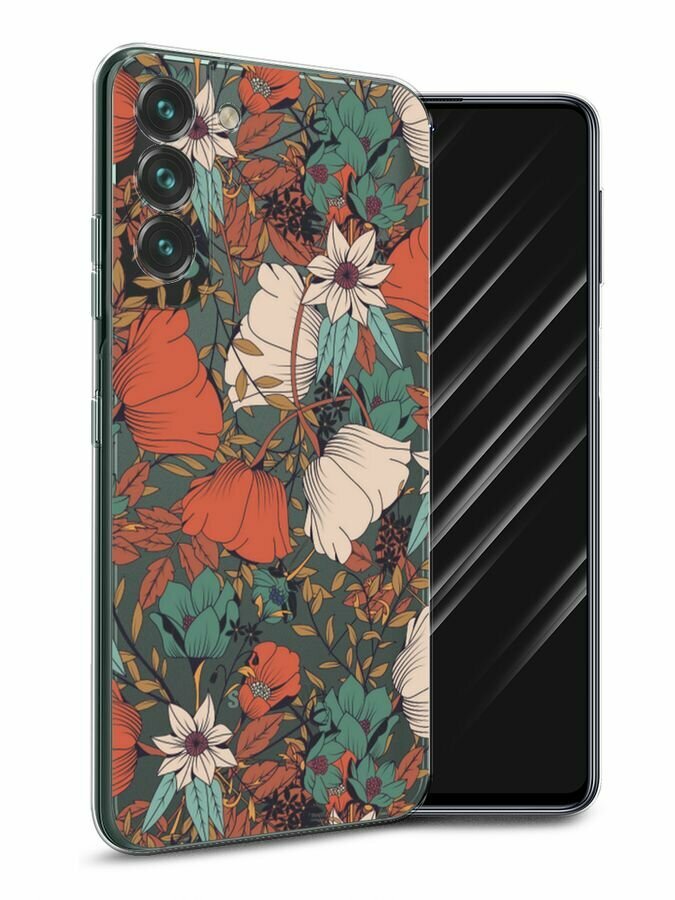 Чехол на Samsung Galaxy S22 / Самсунг Галакси S22 с принтом Несобранный букет, прозрачный