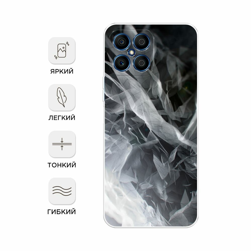 Силиконовый чехол на Honor X8 / Хуавей X8 с принтом "Абстракция 9" — фото 1