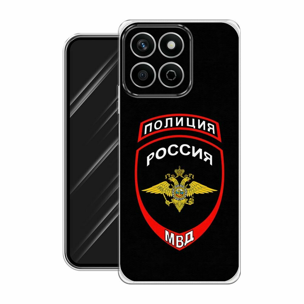 Силиконовый чехол на Honor X7c / Хонор X7c с принтом "Эмблема Полиции" — фото 1