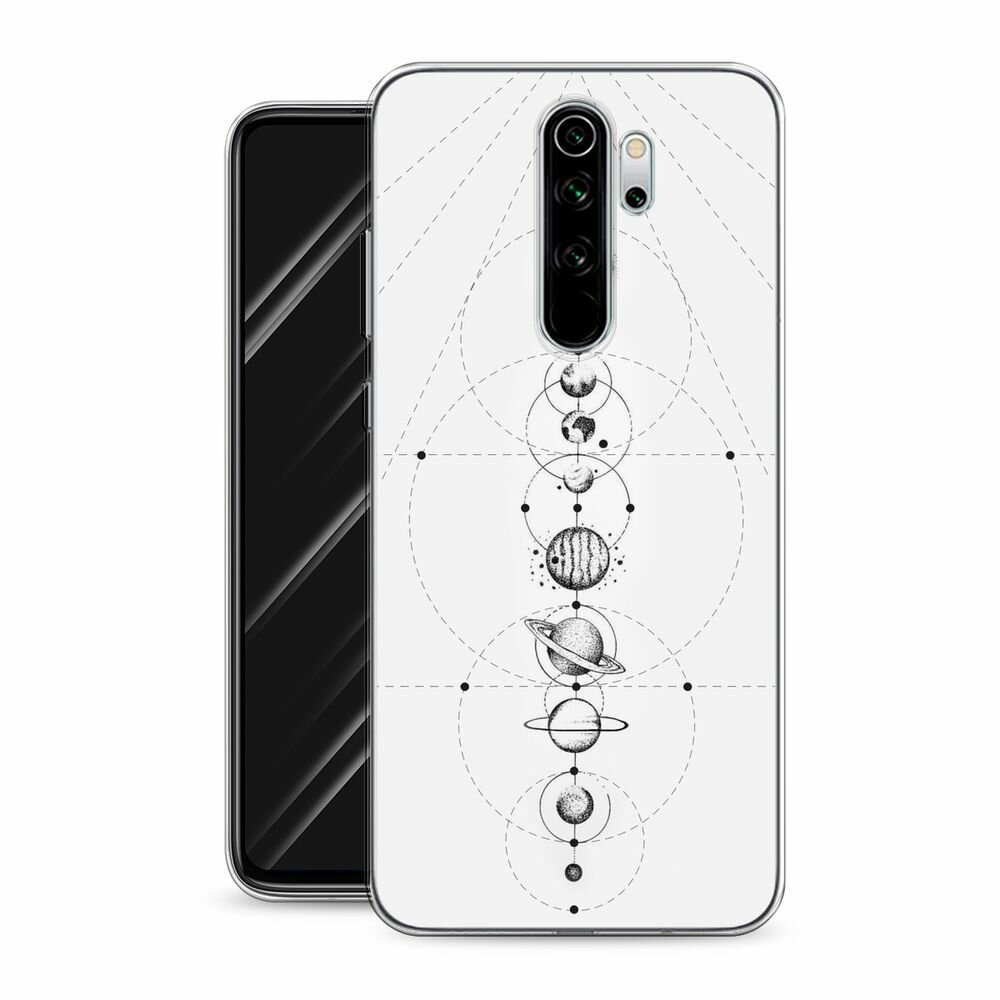Чехол на Xiaomi Redmi Note 8 Pro / Сяоми Редми Нот 8 Про с принтом "Парад планет" — фото 1