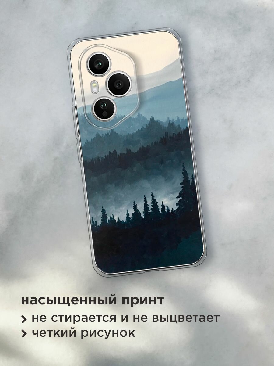 Чехол на Honor 400 Pro / Хонор 400 Про с принтом "Туманные горы" — фото 1