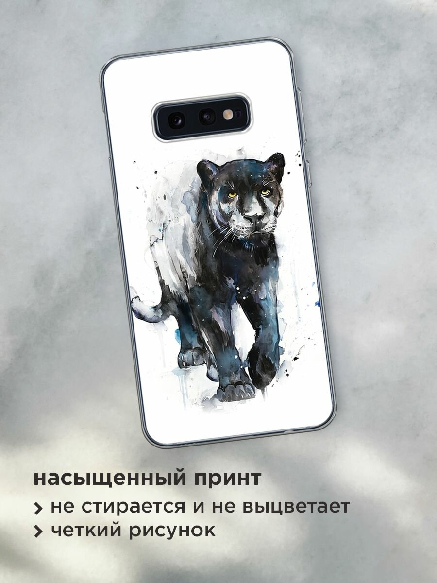 Чехол на Samsung Galaxy S10E / Самсунг Галакси S10E с принтом "Пантера арт 3" — фото 1