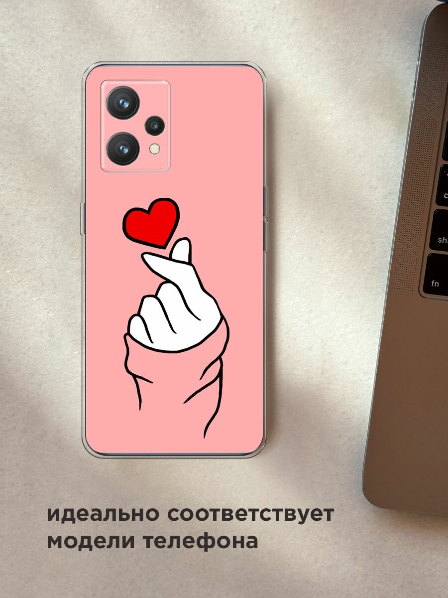 Чехол на Realme 9 4G/9 Pro Plus / Реалми 9 4G/9 Pro Plus с принтом "Милое сердечко" — фото 1