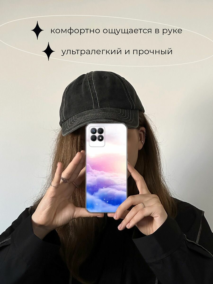 Силиконовый чехол на Realme 8i / Реалми 8i с принтом "Небеса" — фото 1