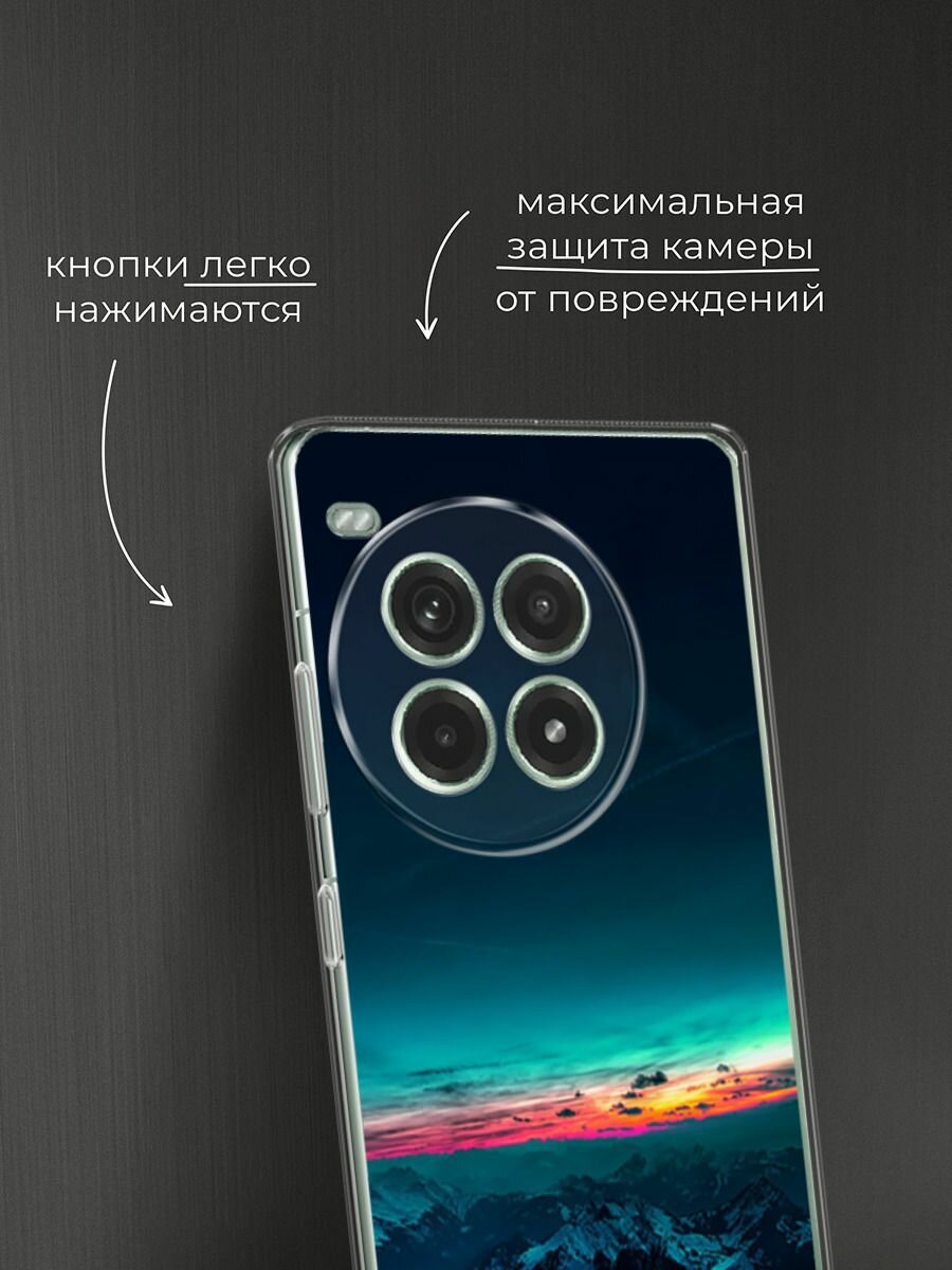Чехол на OnePlus Ace 3 Pro / Ван Плас Эйс 3 Про с принтом "Закат в горах" — фото 1