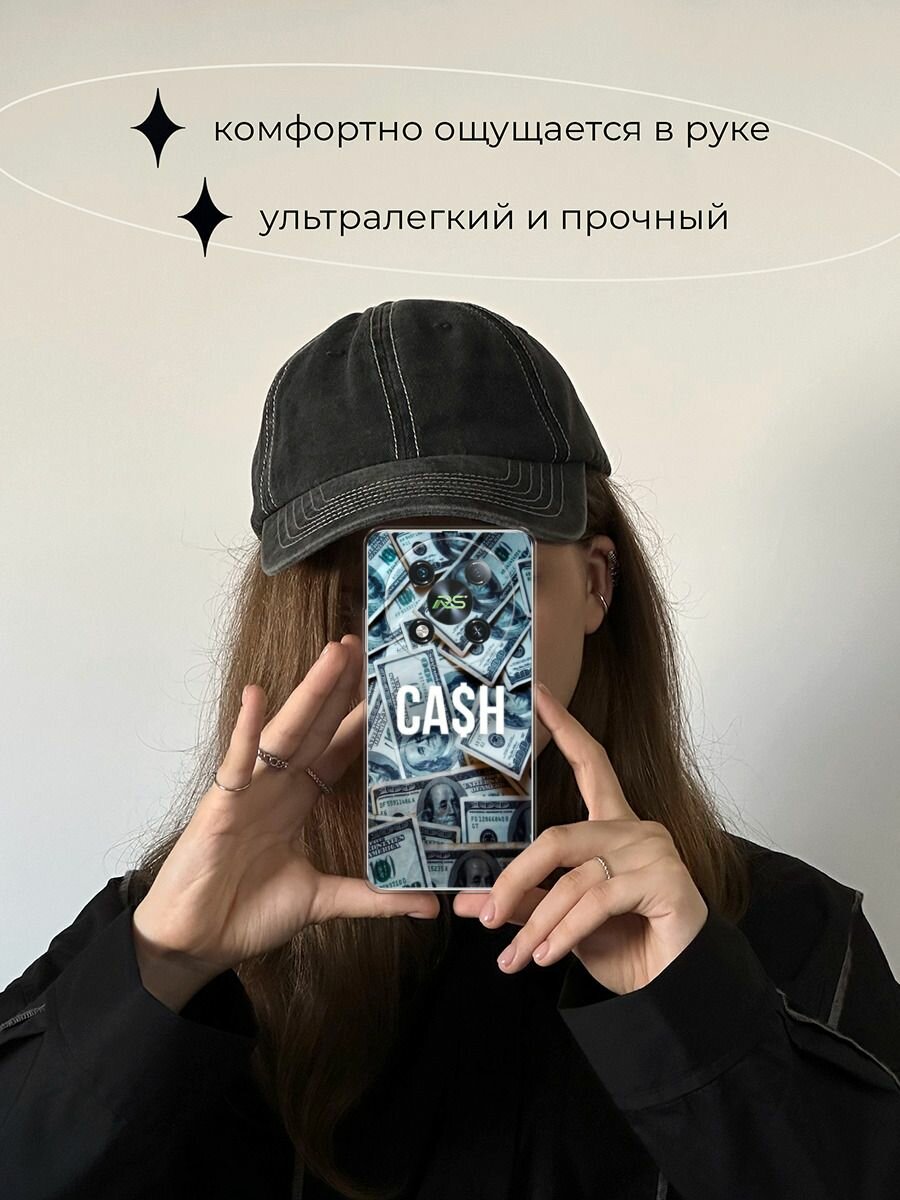 Силиконовый чехол на Itel RS4 / Ител РС4 с принтом "Cash" — фото 1