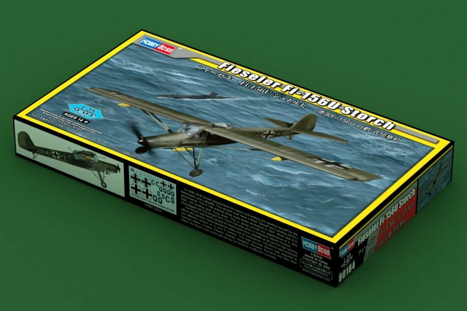 HOBBYBOSS 80184 1/35 Fieseler Fi-156U Storch German Fi-156U White Stork сборная модель самолета