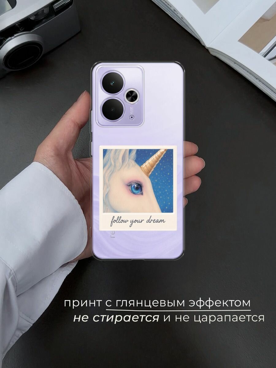 Чехол на Realme 14T / Реалми 14Т с принтом "Глаз единорога" — фото 1
