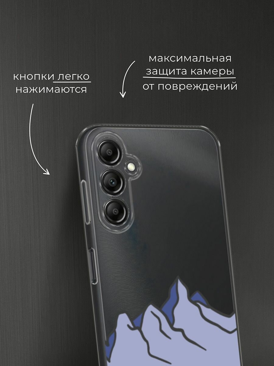 Чехол на Samsung Galaxy A15 / Самсунг А15 с принтом "Гора", прозрачный — фото 1
