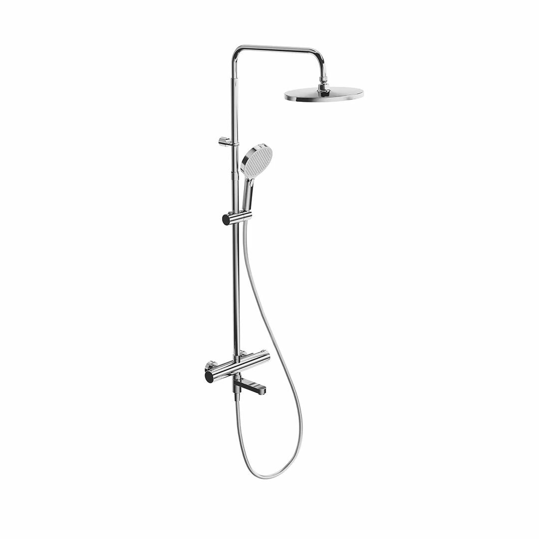 Душевая колонна KERAMA MARAZZI фонте на 3 потока термостатическим смесителем, с ручным душем на 4 режима, хром, FO.302. KM. CR