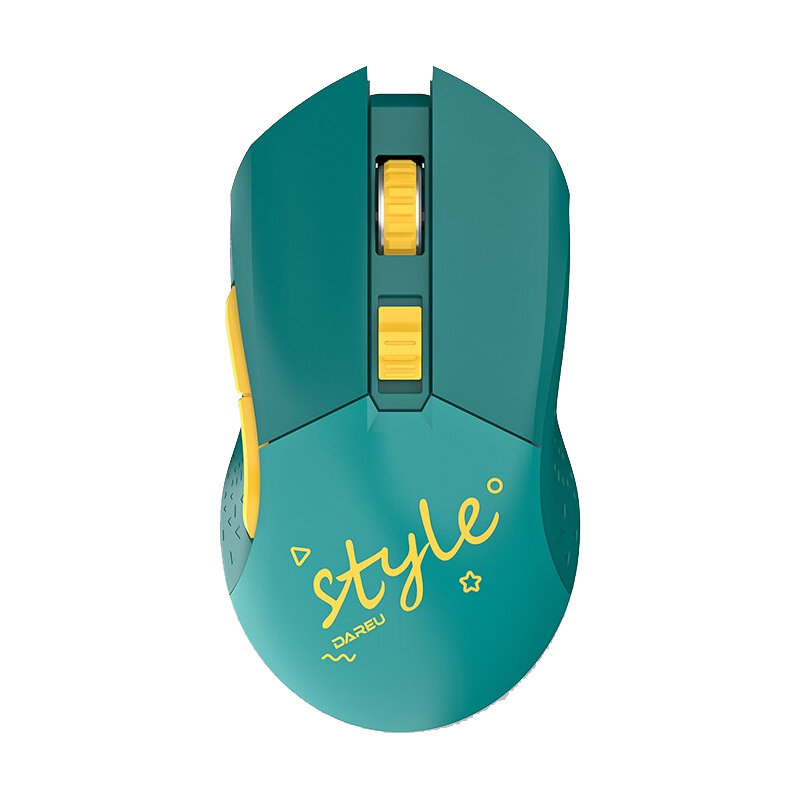 Игровая мышь унисекс Dareu Jeep EM901 беспроводная, павлиний зелёный, Bluetooth 2.4G Dual Mode, программируемые клавиши