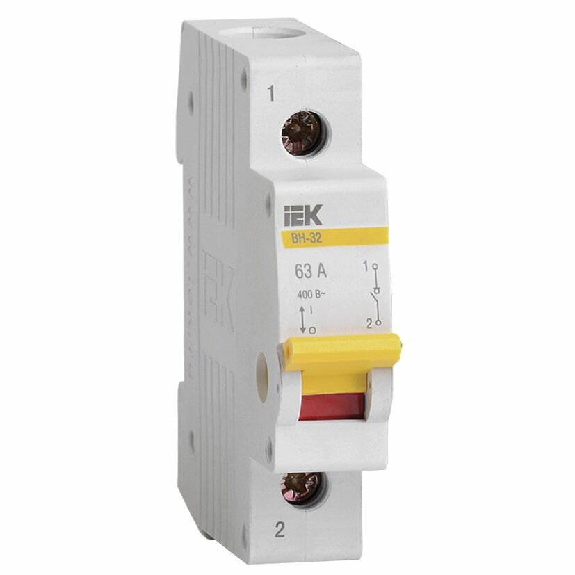 Выключатель нагрузки IEK 1 полюс, ВН-32, 63 А, IP20, серый
