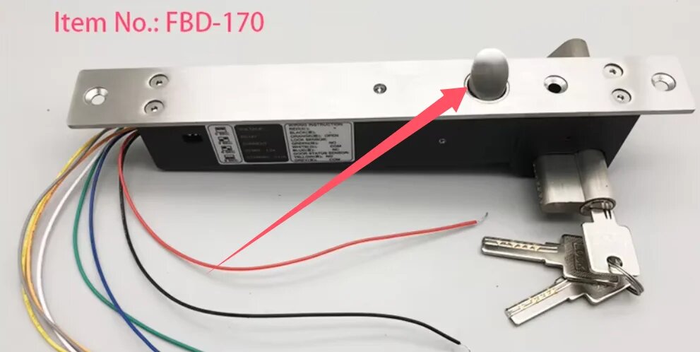 12 В постоянного тока с ключами, электрический дверной замок с засовом, электрический замок постоянного тока 12 В, без надежного для системы контроля доступа к входной двери ворот, slope tougue
