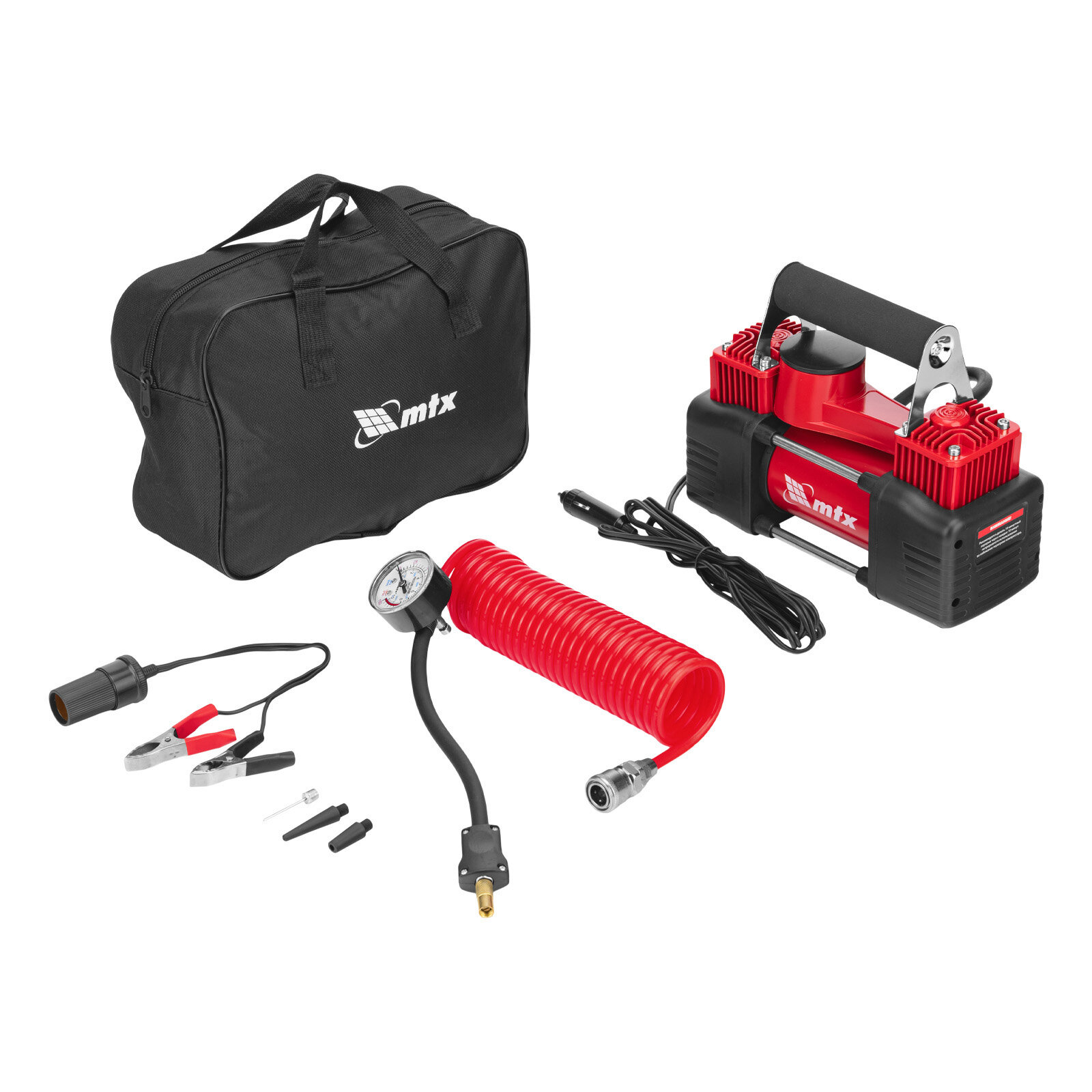 Компрессор автомобильный MTX C-65, 12 В, 10 атм, 65 л/мин (58044)