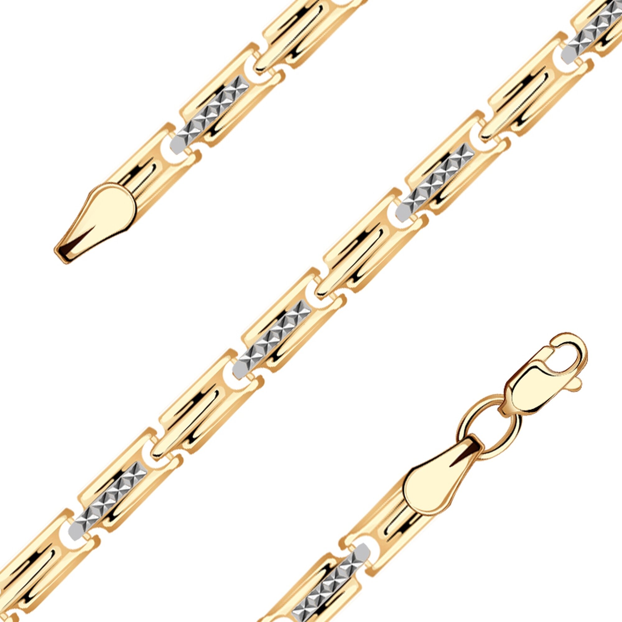 Браслет, красное золото, 585 проба