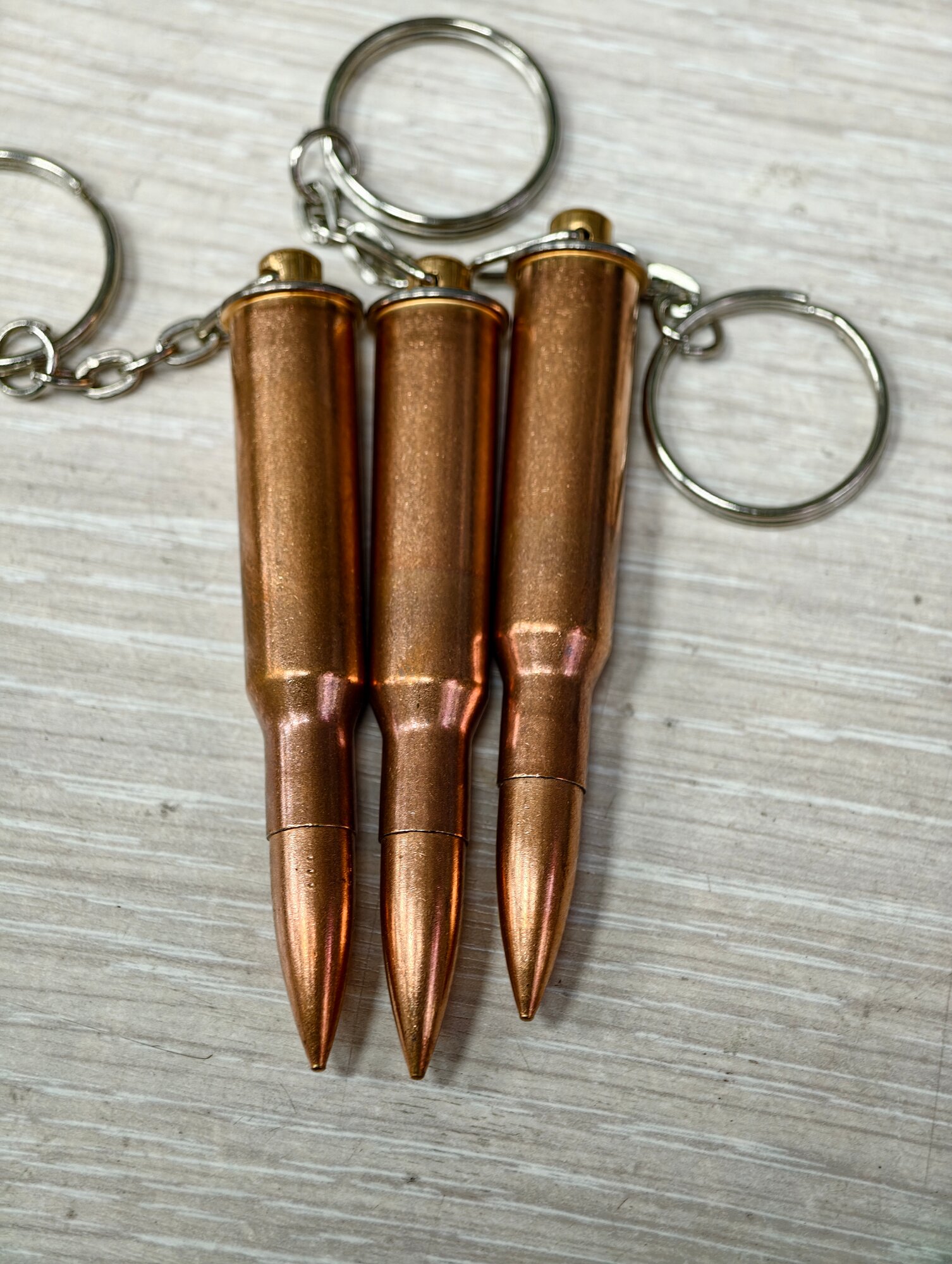 Патрон Брелок, бронза , медь для ключей , как навеска, кулон пуля 3шт.