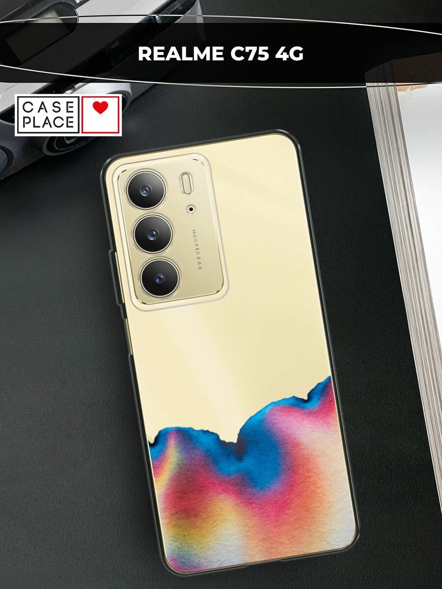 Чехол на Realme C75 4G / Реалми C75 4G с принтом Акварельное сочетание, прозрачный