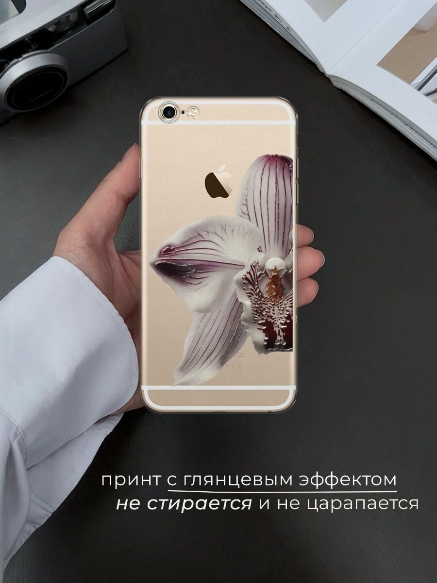 Чехол на Apple iPhone 6 Plus/6S Plus / Айфон 6 Плюс/Айфон 6С Плюс с принтом Белая орхидея — фото 1