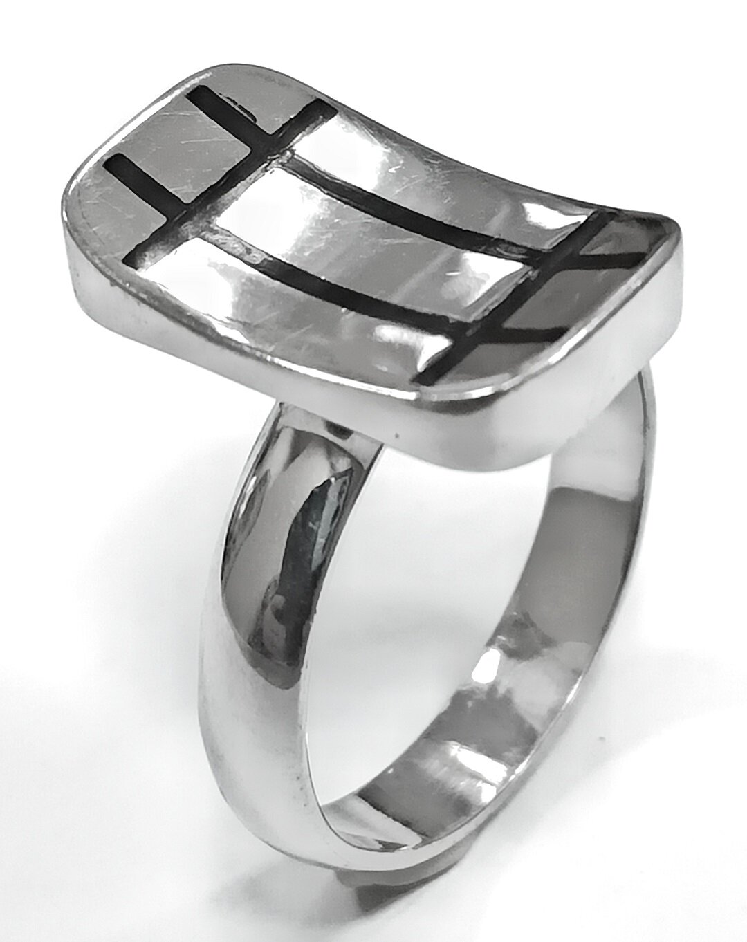 Перстень, серебро, 925 проба, родирование, эмаль