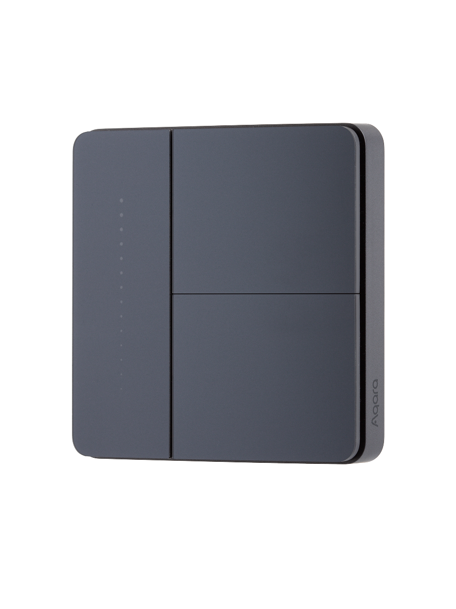 Умный настенный выключатель Aqara Z1 Pro, ZNQBKG43LM, двухклавишный, графитовый
