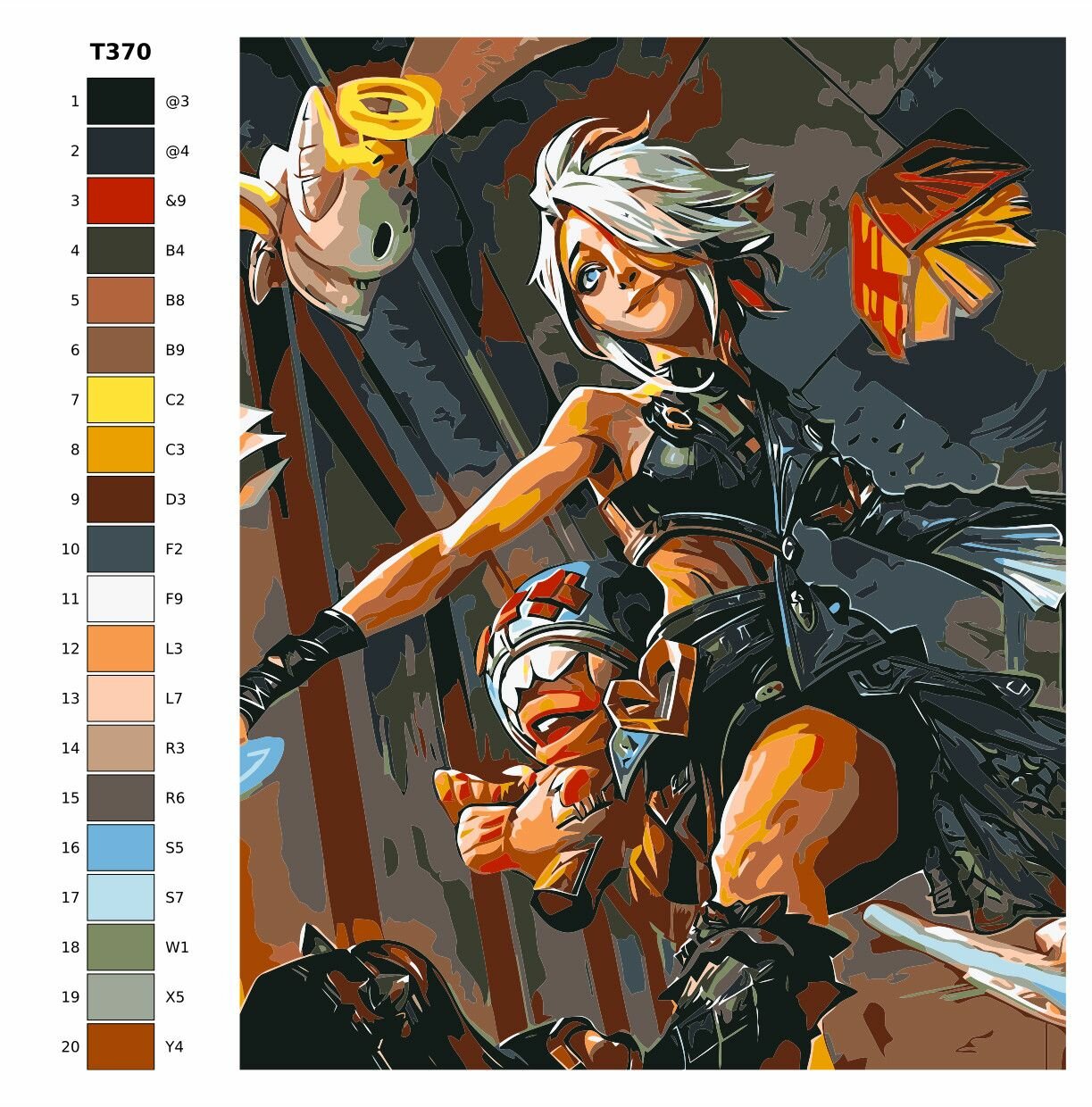 Картина по номерам Т370 "Mobile Legends: Мелисса" 40Х50