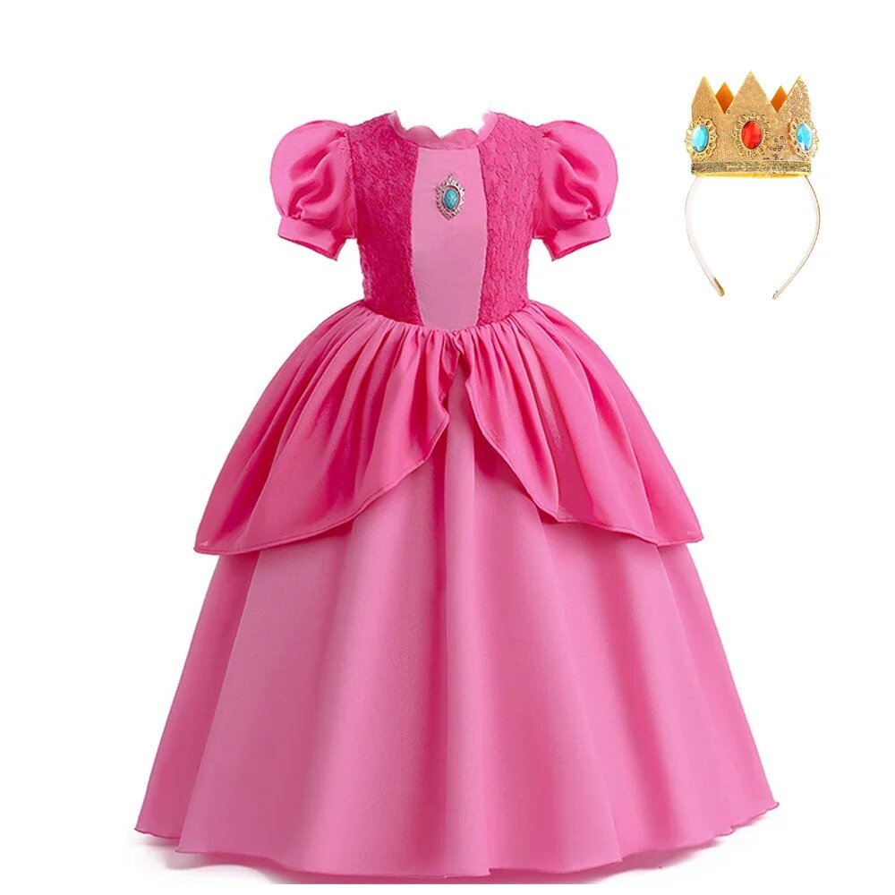 Платье феи с цветочным узором для девочек, детское платье принцессы с крыльями, костюм принцессы на Хэллоуин, вечерние эльфы, платье Тинкер Белл