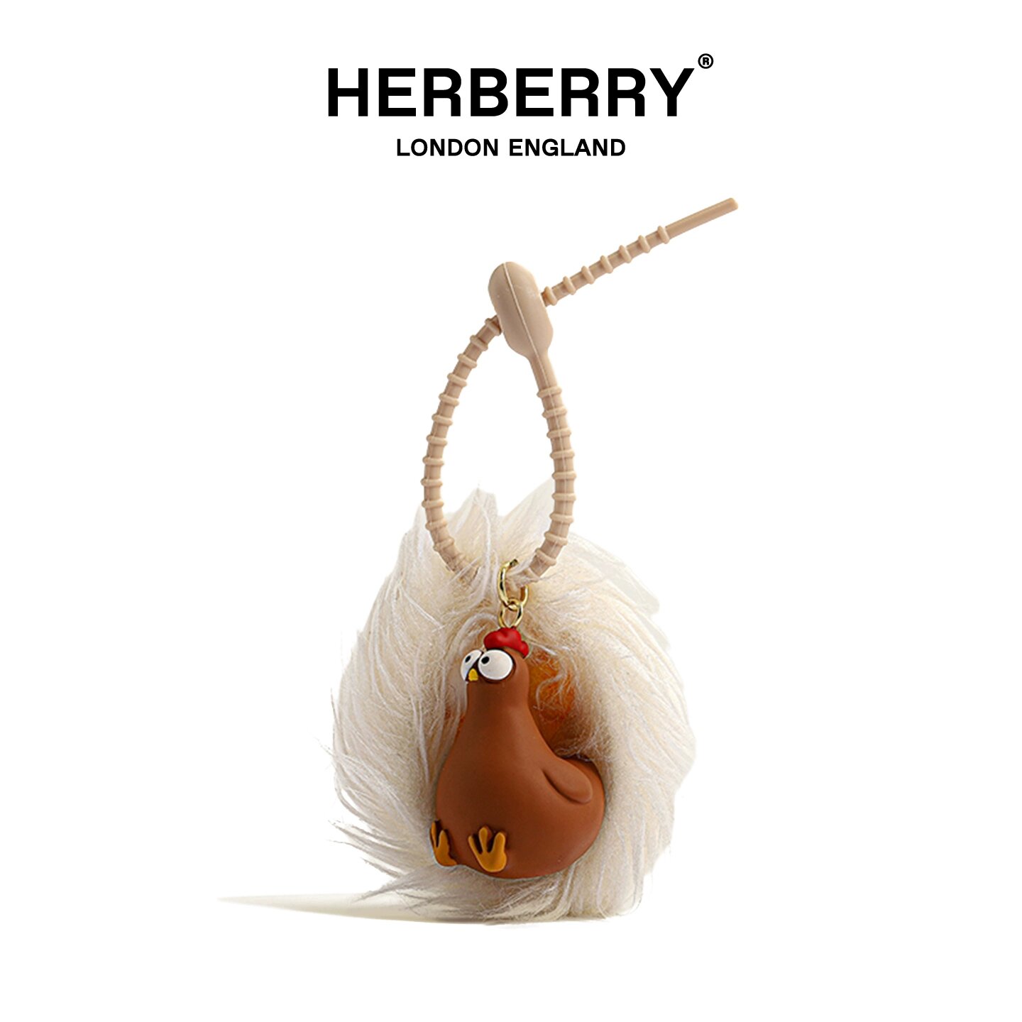 Британский плюшевый кулон HERBERRY в виде милой несушки для девочек, украшение для рюкзака, брелок Гнездо для курицы-