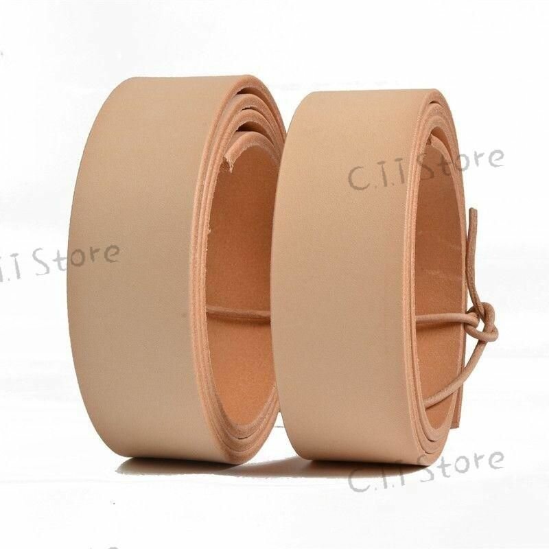 Ременная заготовка из натуральной кожи 40 мм, длина 120+ см без покрытия, кожа растительного дубления для пошива ремней, тиснения и окрашивания DIY