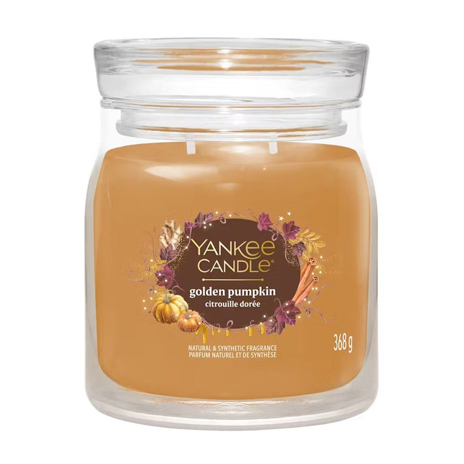Ароматическая свеча Yankee Candle SIGNATURE "Золотая тыква/GOLDEN PUMPKIN", средняя