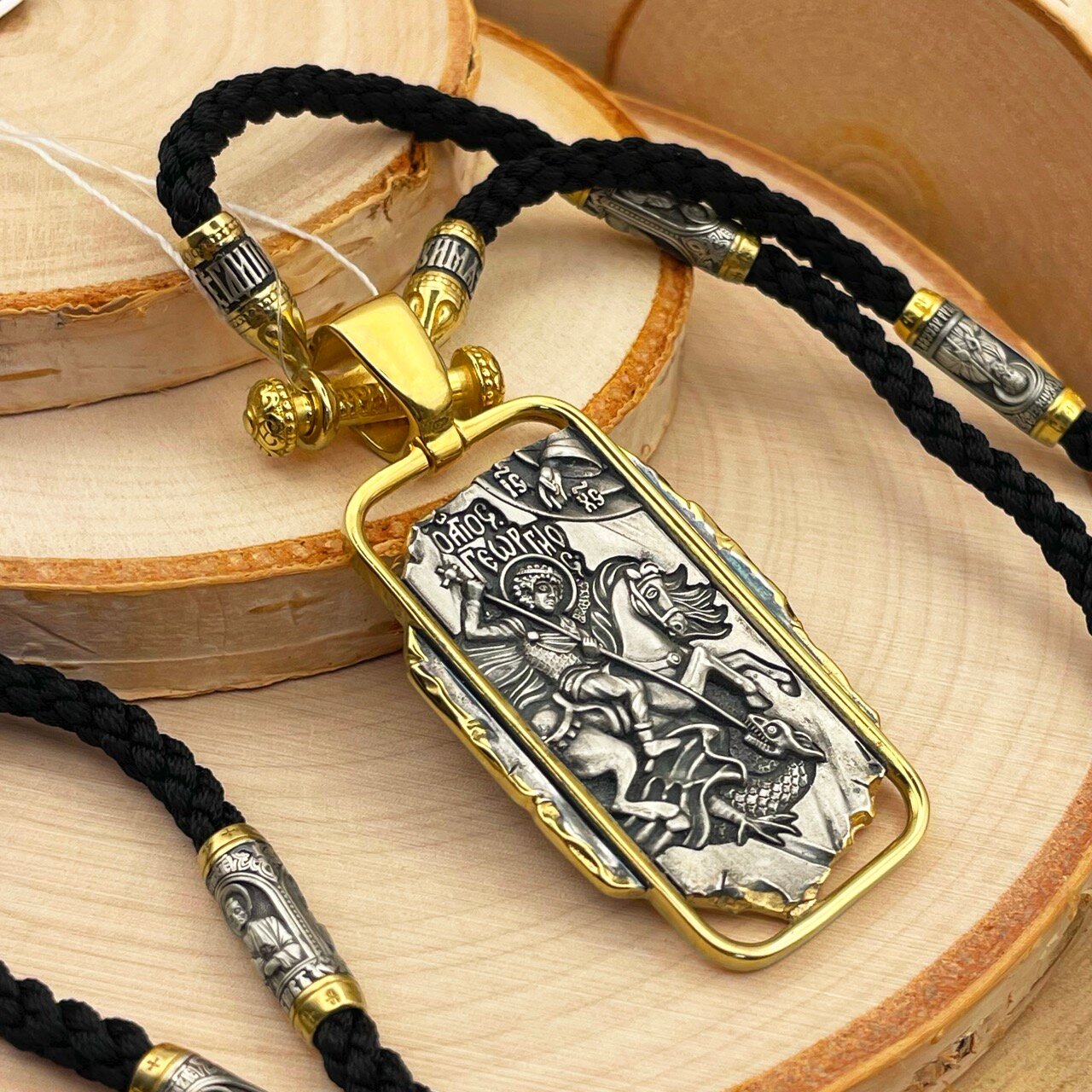 Комплект украшений, серебро, 925 проба, оксидирование, золочение, чернение