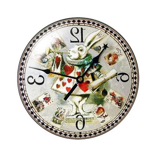 Настенные часы "Алиса в Стране чудес", Metal Color: ZB1424-08, Length: 22mm glass