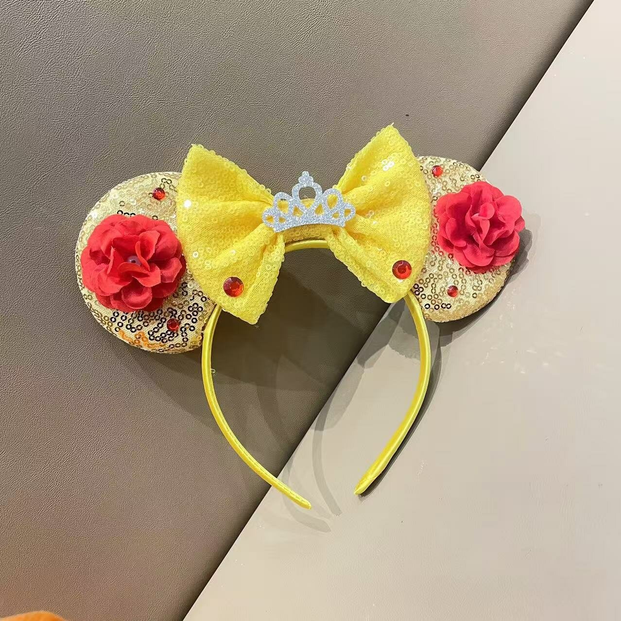 День святого Валентина, повязка на голову с Микки, детская повязка с ушками кролика, бантик, аксессуары для волос, заколка для волос с Микки Маусом