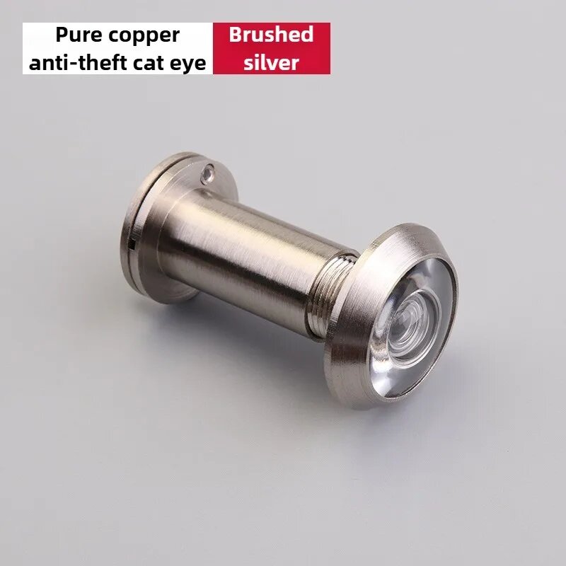 Дверной глазок анти-вор, Brushed silver