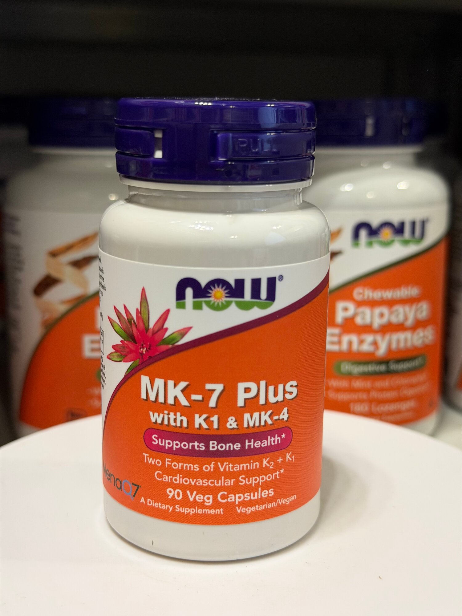 NOW MK-7 Plus с K1 и MK-4 - Комплекс витаминов K 90 Вег капсул